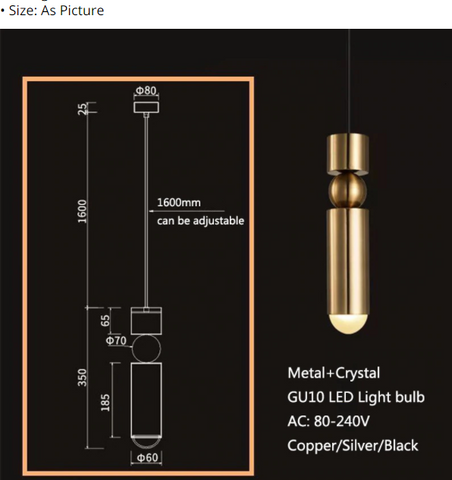 Modern Nordic Simple GU10 LED Hanging Lights Loft Single Head Pendant ...