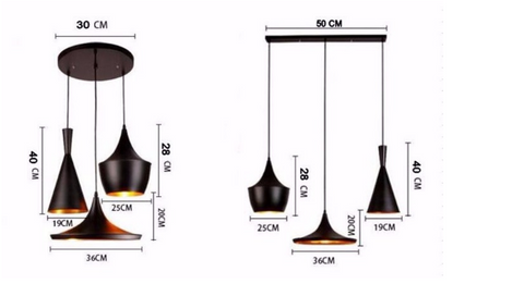 Modern Attractive Lamps E27 Musical Instrument Aluminum Pendant Lights ...