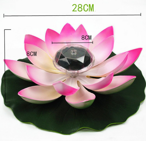 Solar Powered LED Flower Light Floating Fountain Pond Garden Pool Lamp ...