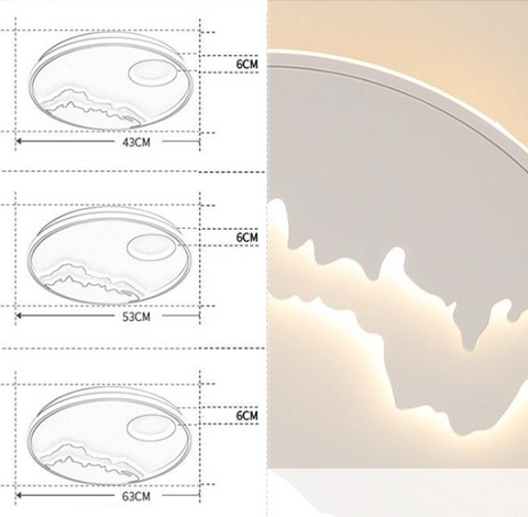 LED Ceiling Light Modern Nature Sunrise Design For Living Room Bedroom ...