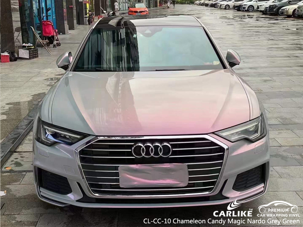 Chameleon candy magic nardo grey green vinyl auto wrap