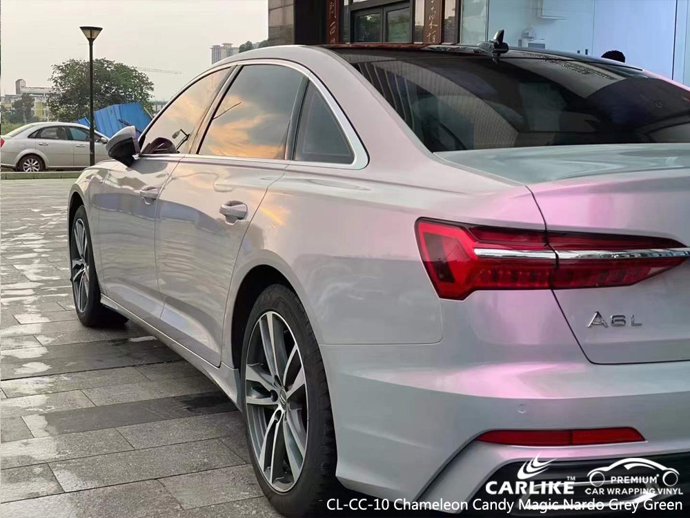 Chameleon candy magic nardo grey green vinyl auto wrap