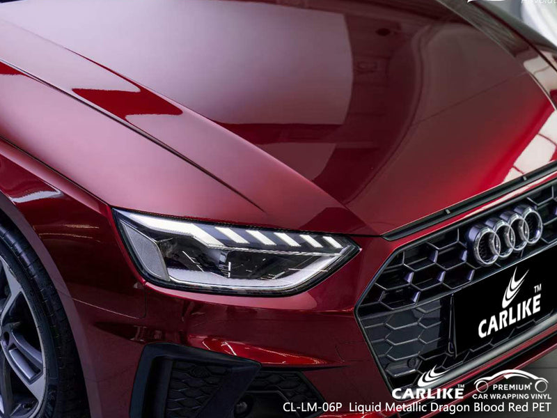 Liquid metallic dragon blood red car paint vinyl (pet release paper)