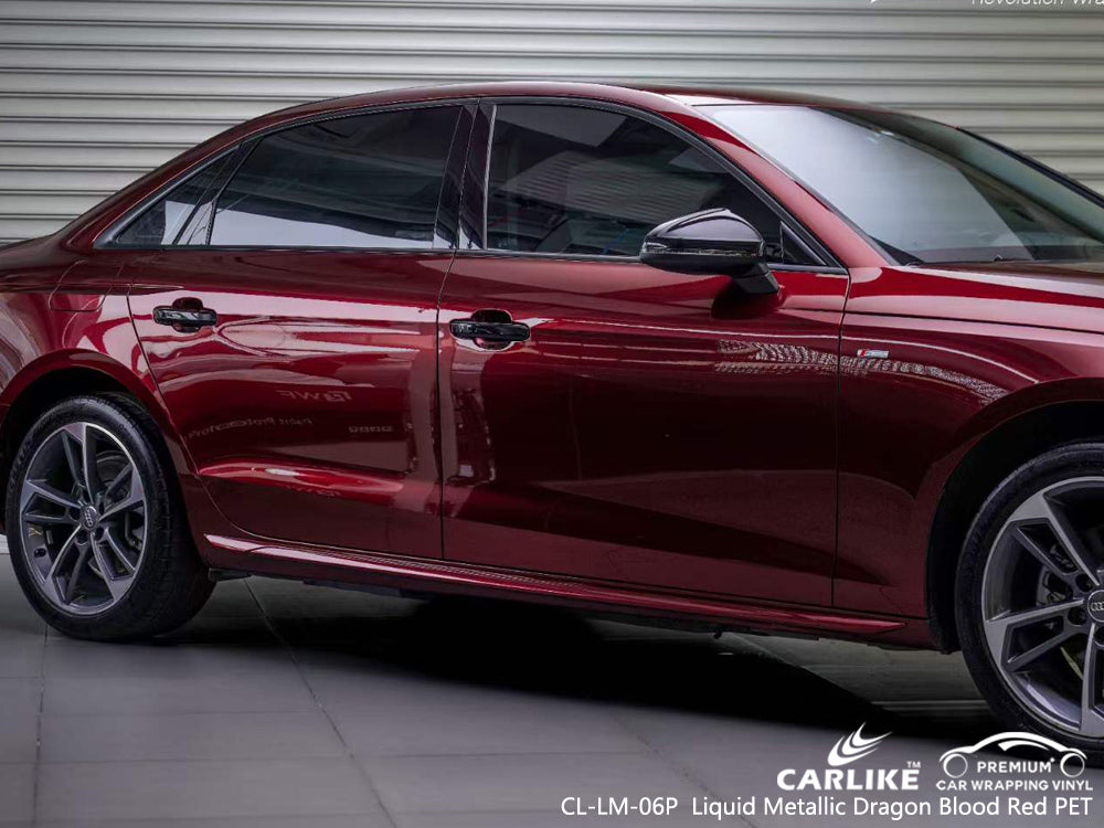 Liquid metallic dragon blood red car paint vinyl (pet release paper)