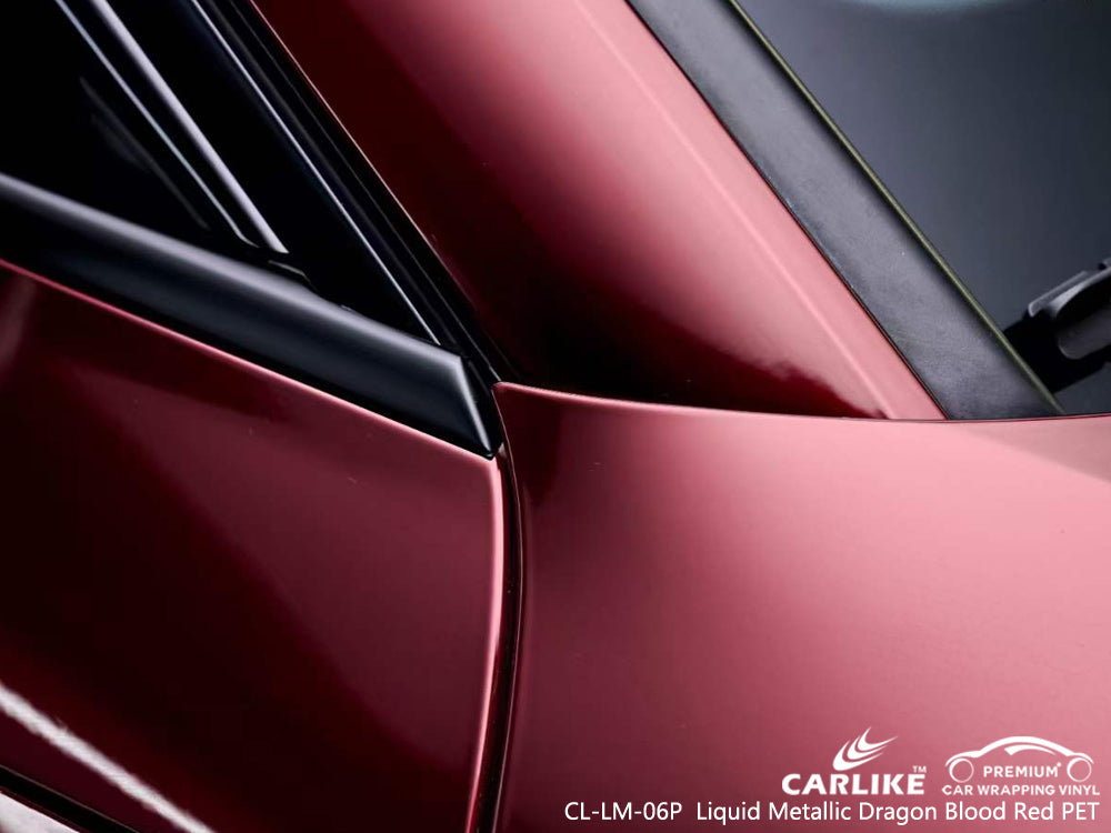 Liquid metallic dragon blood red car paint vinyl (pet release paper)