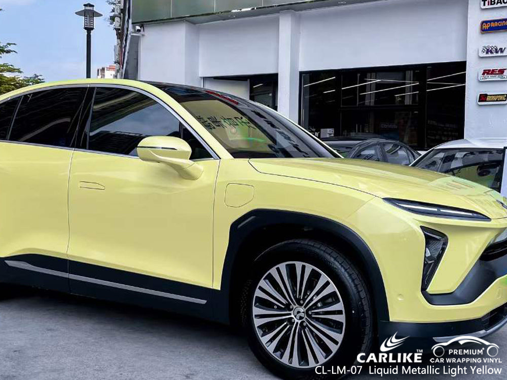 Liquid metallic light yellow car wrapping vinyl