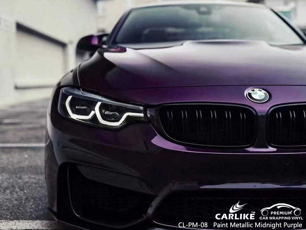 Give you car a new look with midnight purple vinyl wrapping film