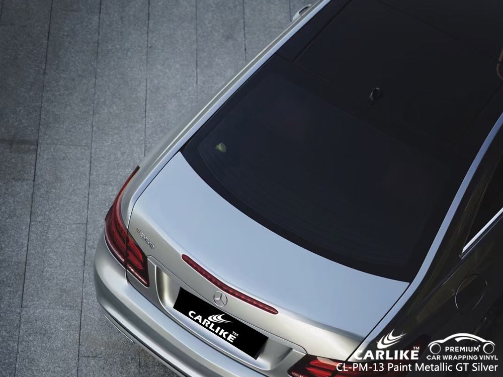 Paint metallic gt silver car wrap vinyl supplier – CARLIKE WRAP