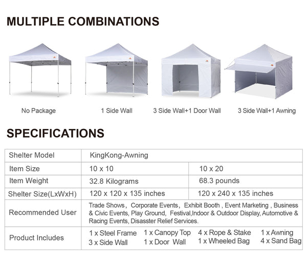 Commercial Awning Canopy (Package)