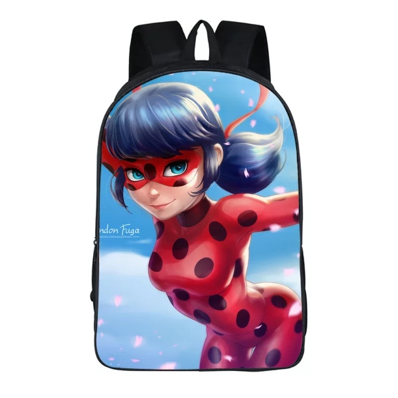 Anime Miraculous Ladybug Milady Cat Noir #8 Backpack School Sports Bag ...