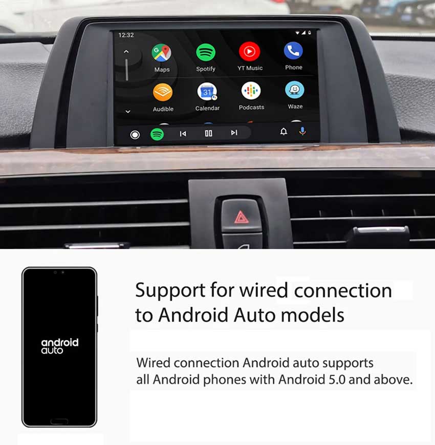 Wireless Apple Carplay Android auto for BMW series X1 X3 X4 X5 X6 NBT ...