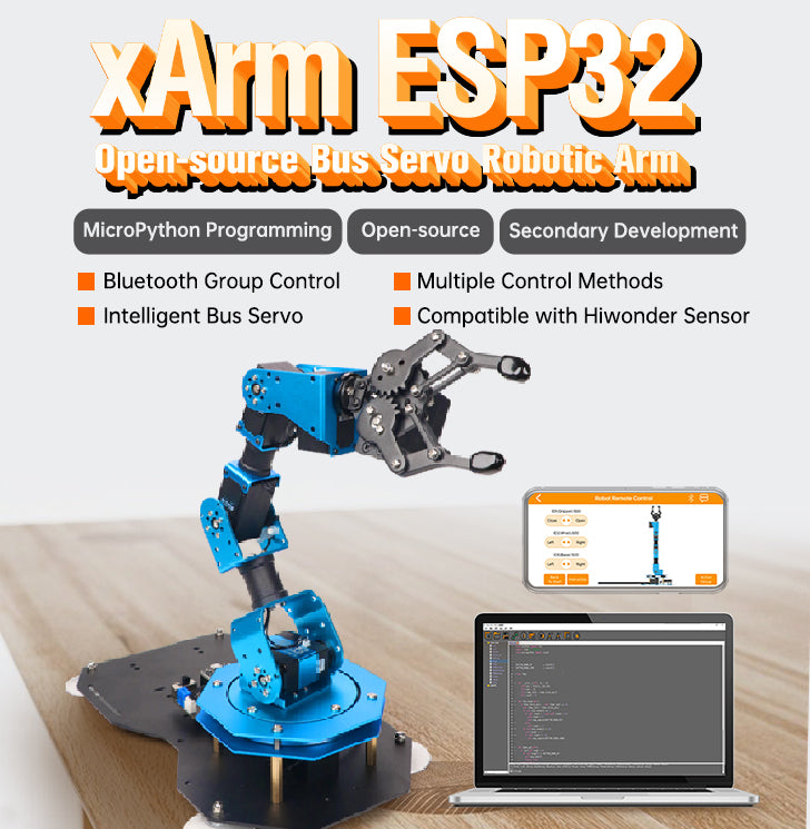 Xarm Esp32 Bus Servo Robotic Arm Powered By Open Source Esp32 Python P