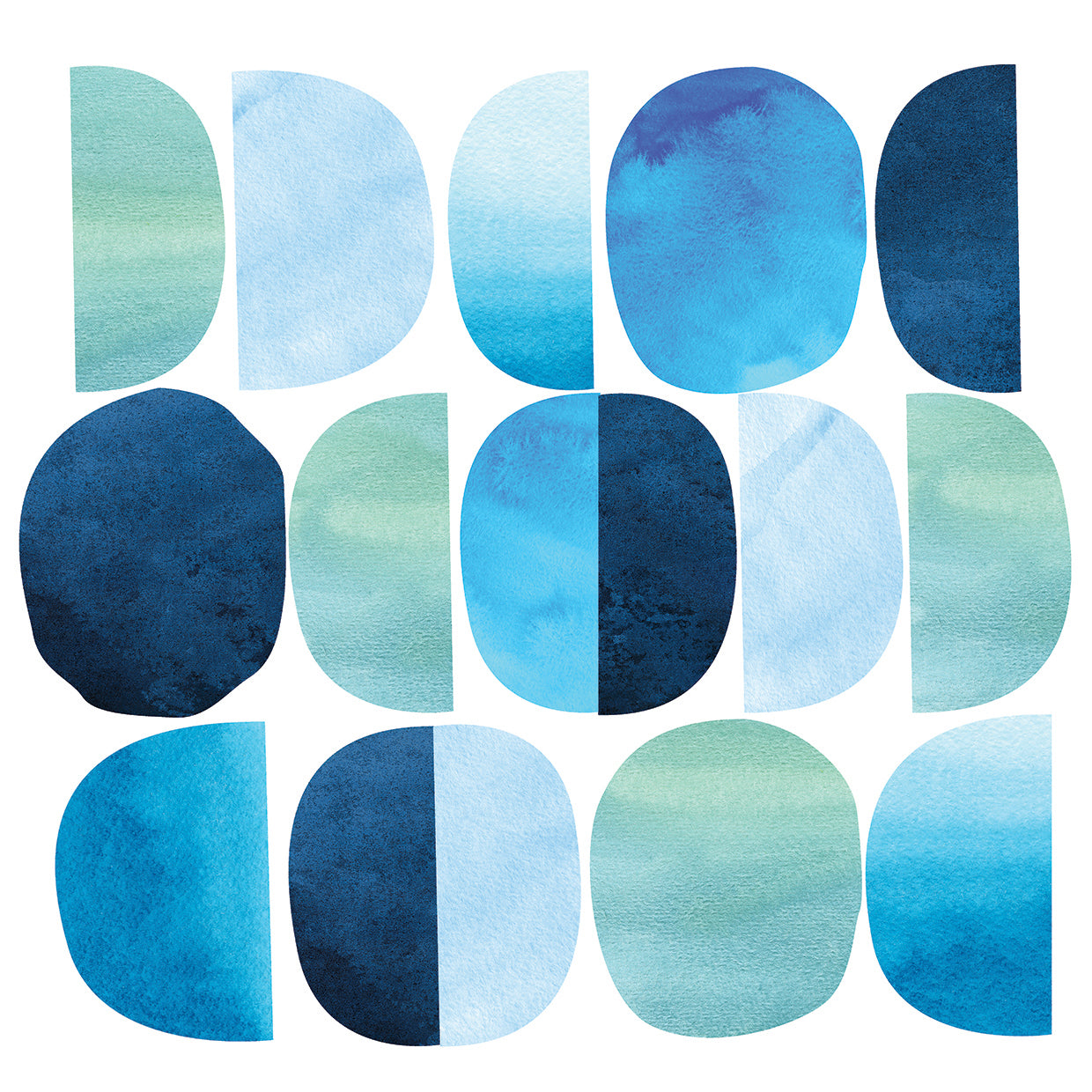 Nikki Chu's Codes Blue Canvas Art Prints For Sale | Fine Art Canvas ...