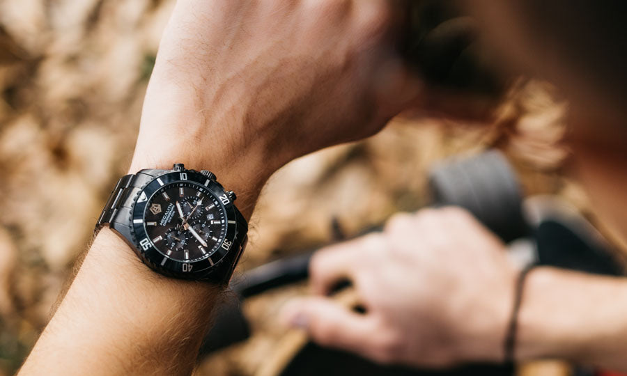 Rubber Band, Solid Steel Quartz, Chronograph Watches – megalith watch