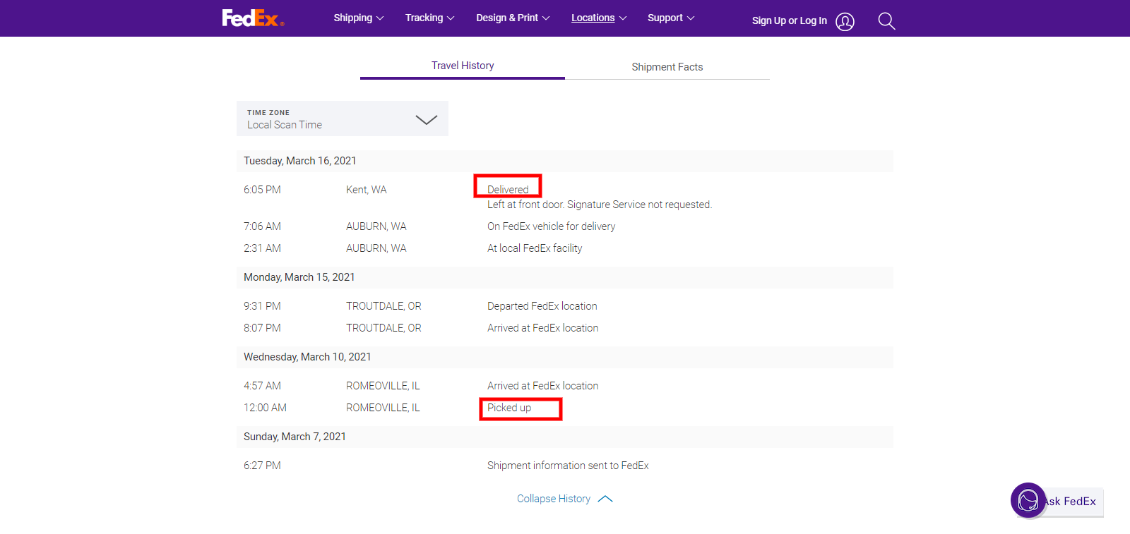 Shipping History Reference – jorotofitness