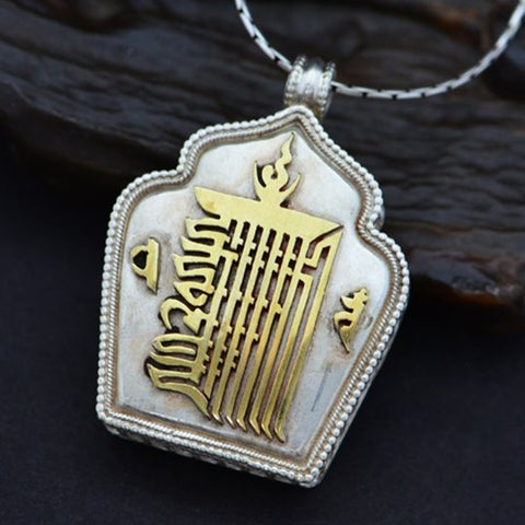 Kalachakra Locket - Nepali Jewelry - Nepali Silver - Mantrapiece.com