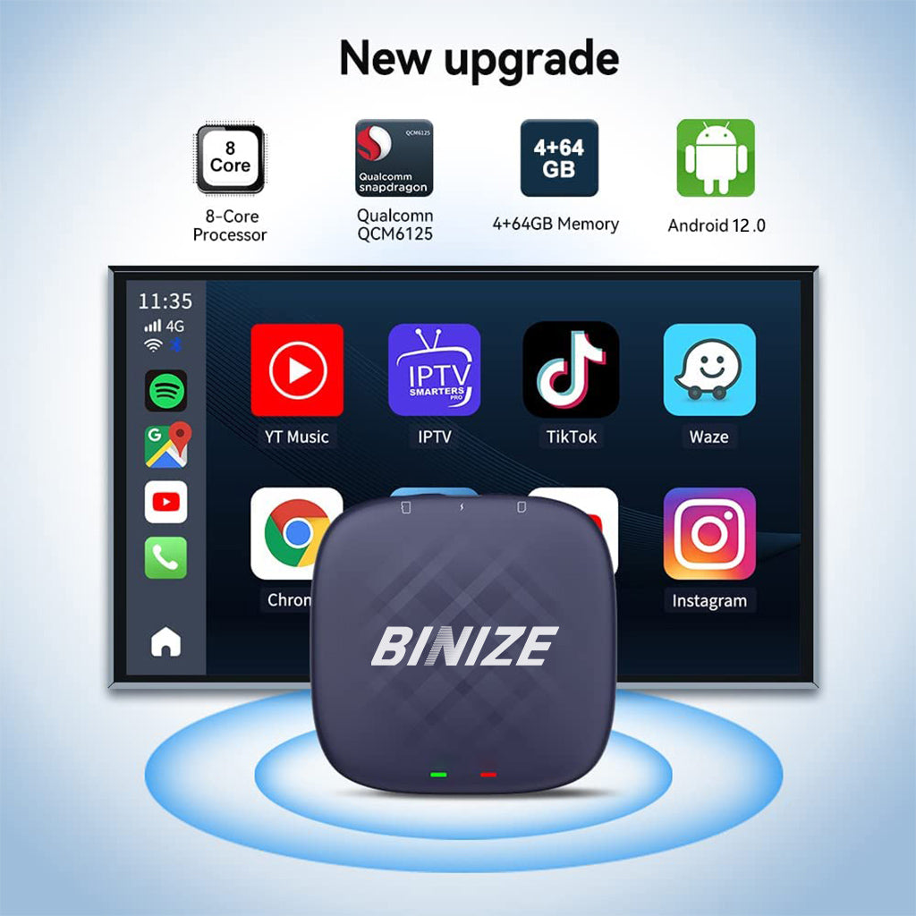 Binize CarPlay Wireless Box for Car with Factory Wired CarPlay