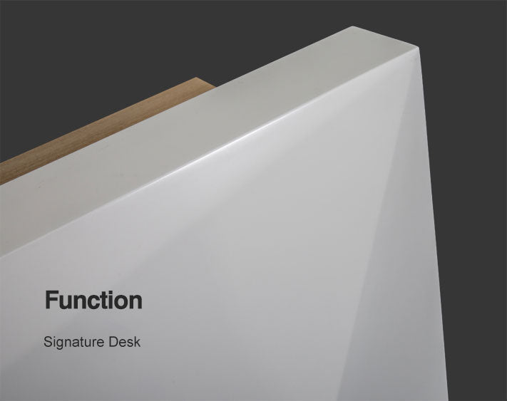 Geometric Reception Desk White Wooden Reception Desk Creative Design W ...