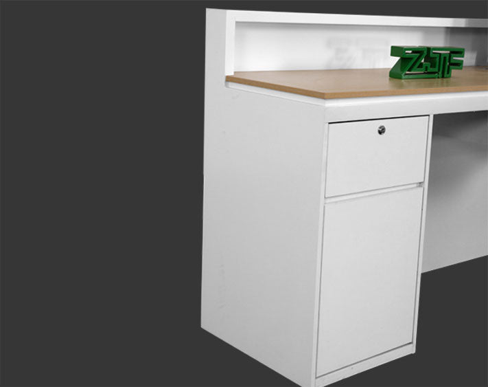 Geometric Reception Desk White Wooden Reception Desk Creative Design W ...