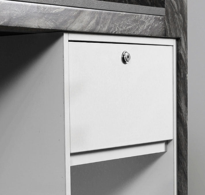 Illuminated INS Reception Desk Modern Design in Marble Laminated Offic ...