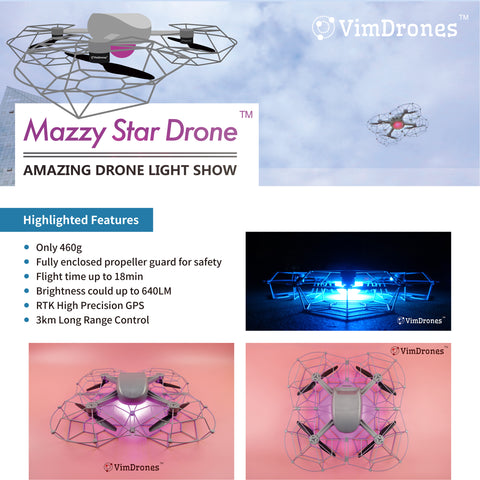 Vimdrones Drone Light Show Ready-To-Fly 10-drone Package