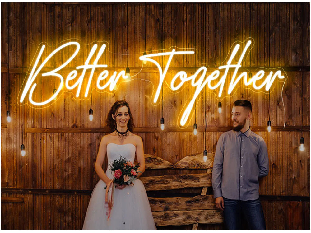 Better Together Neon Light | Custom Aesthetic Led Wedding Neon Sign