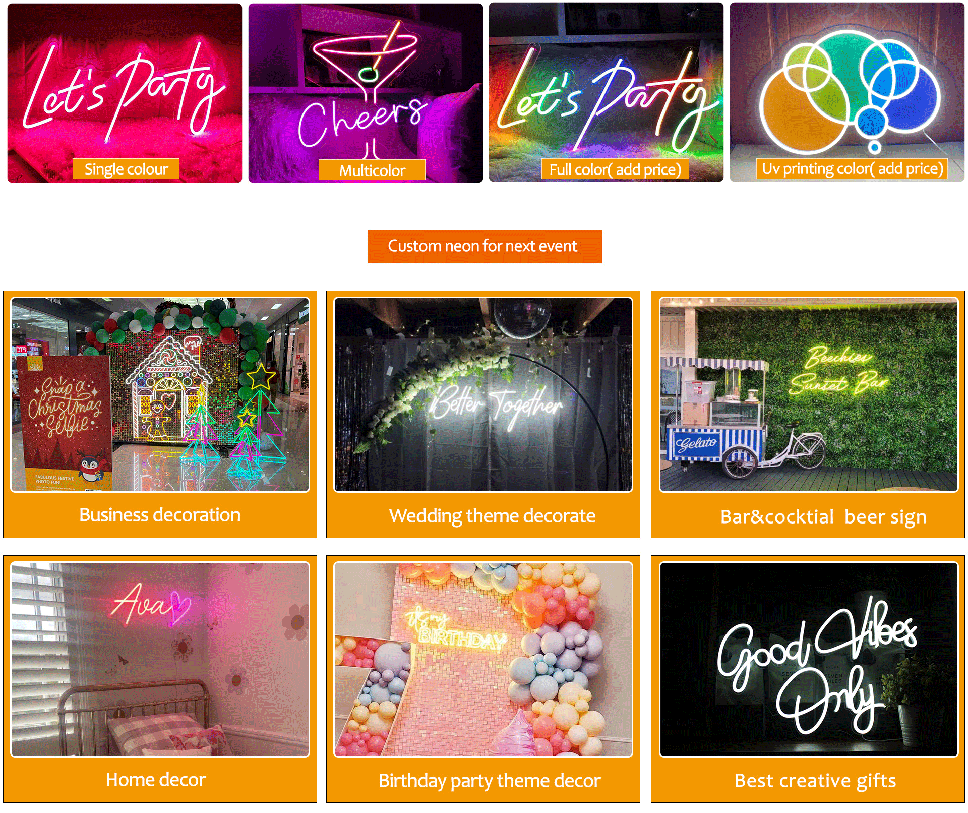 Custom Neon Signs | Neon Party | Custom LED Neon Signs