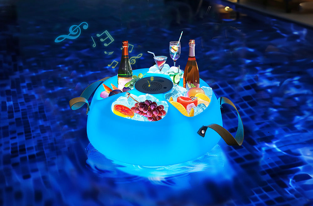 Floating Drink Holder with Waterproof Bluetooth Speaker - SUNJOY