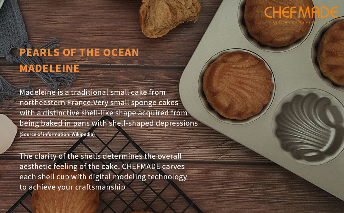 Madeline Cake Pan Spherical Shell 12-Well - CHEFMADE official store