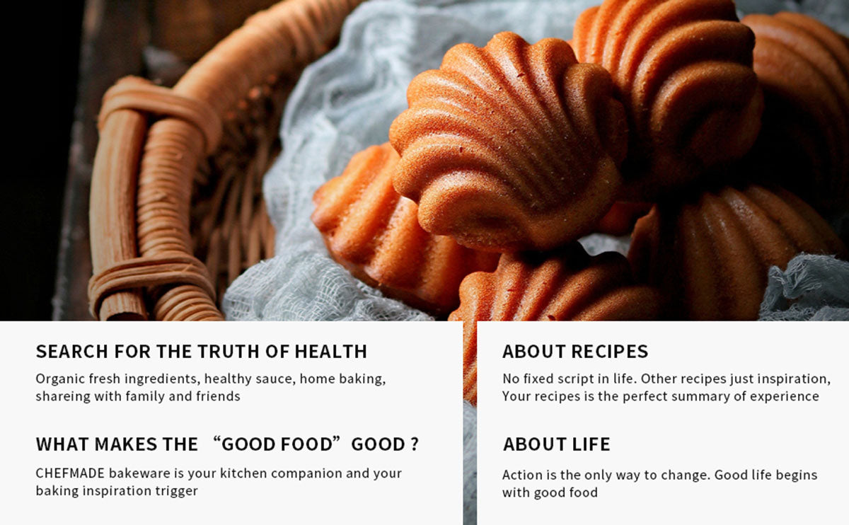 Madeline Cake Pan Spherical Shell 12-Well - CHEFMADE official store