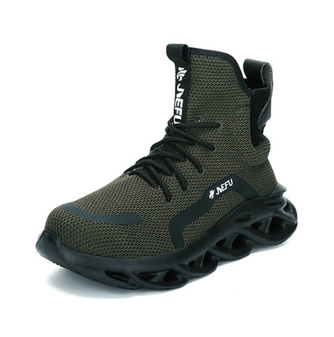 Ankle-High Work Boots Green – Jiefu Footwear
