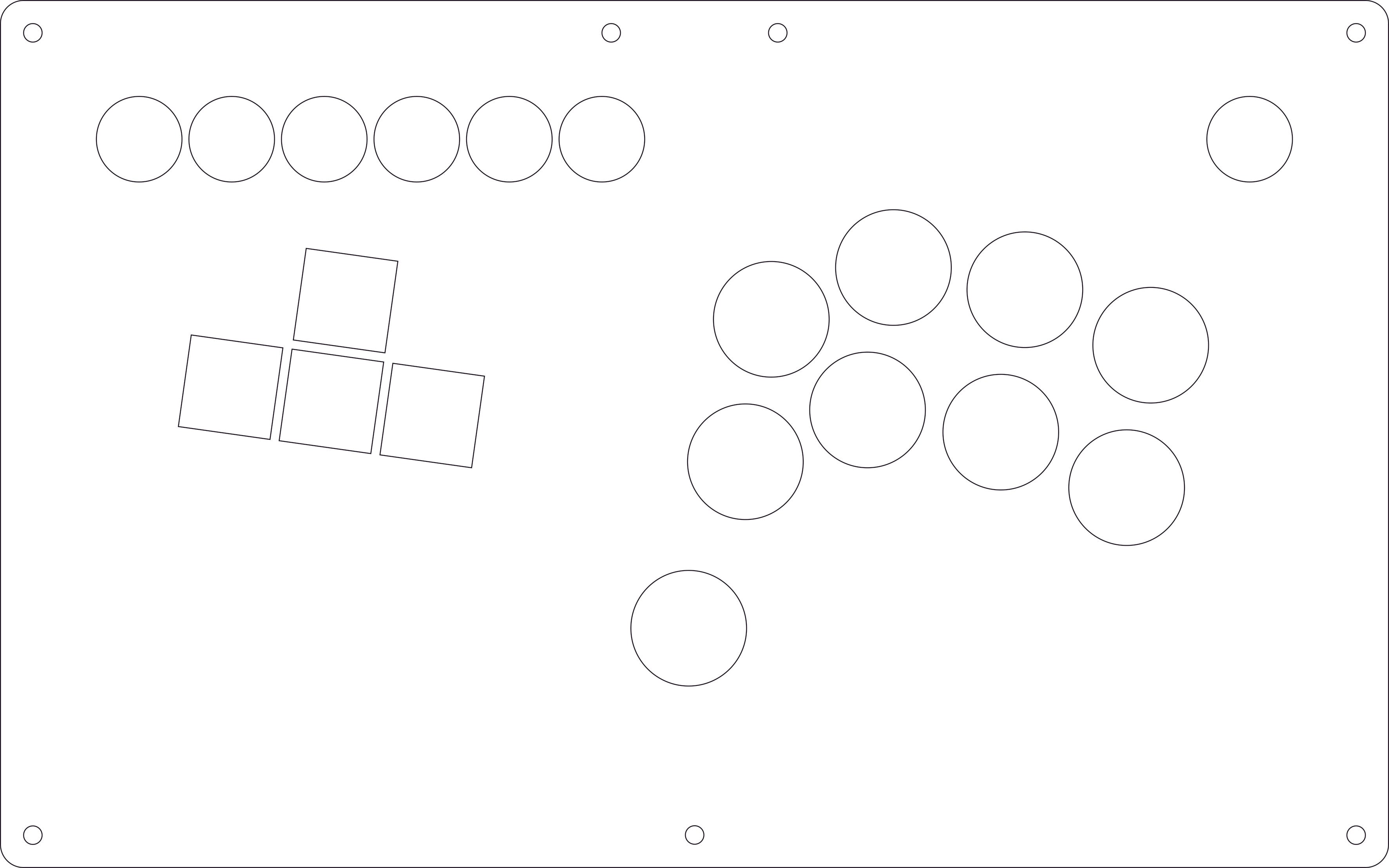 FightBox B7 All Button Leverless Arcade Game Controller Panel Template ...