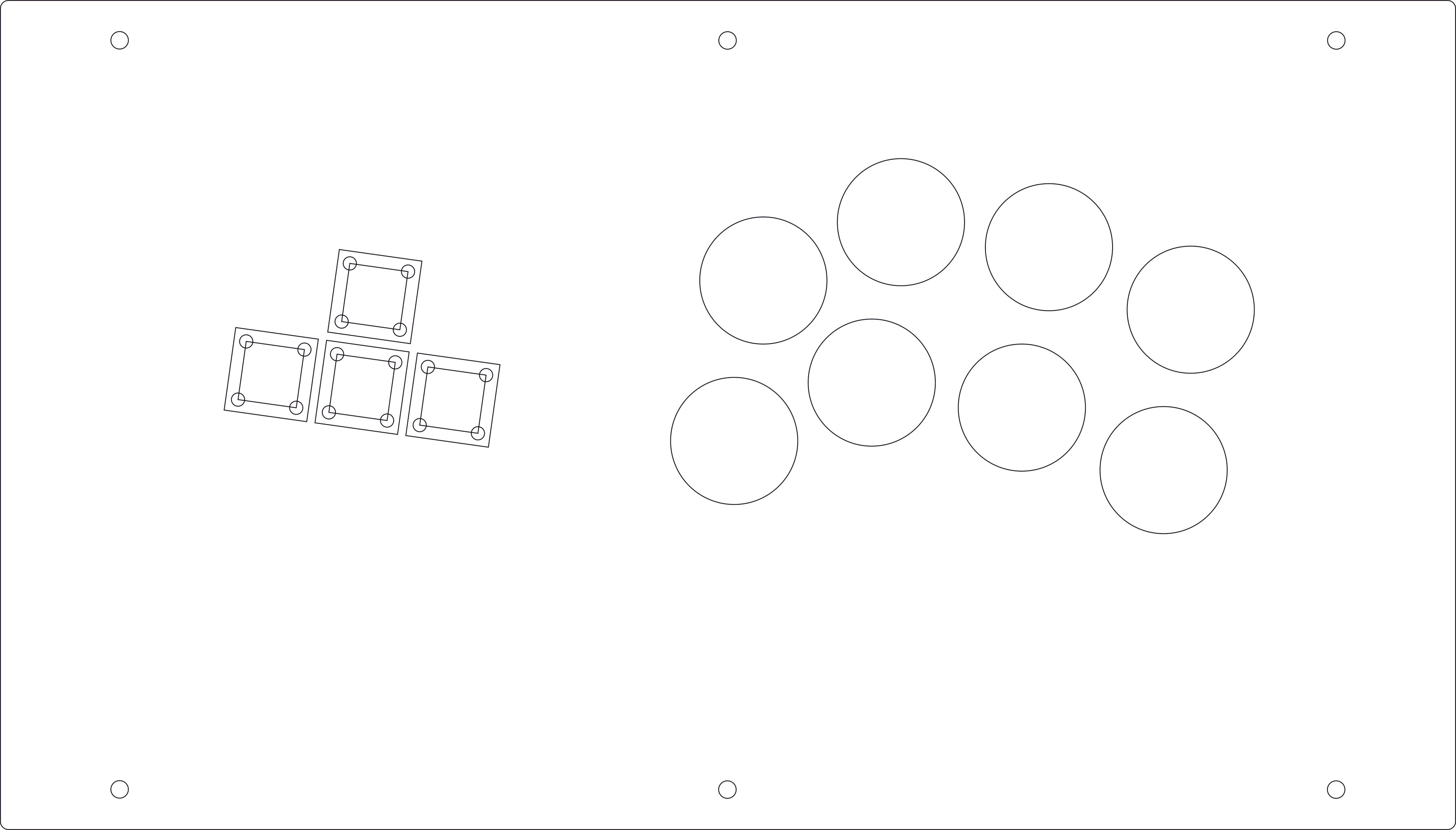Fightbox F6 All Button Leverless Arcade Game Controller Panel Template