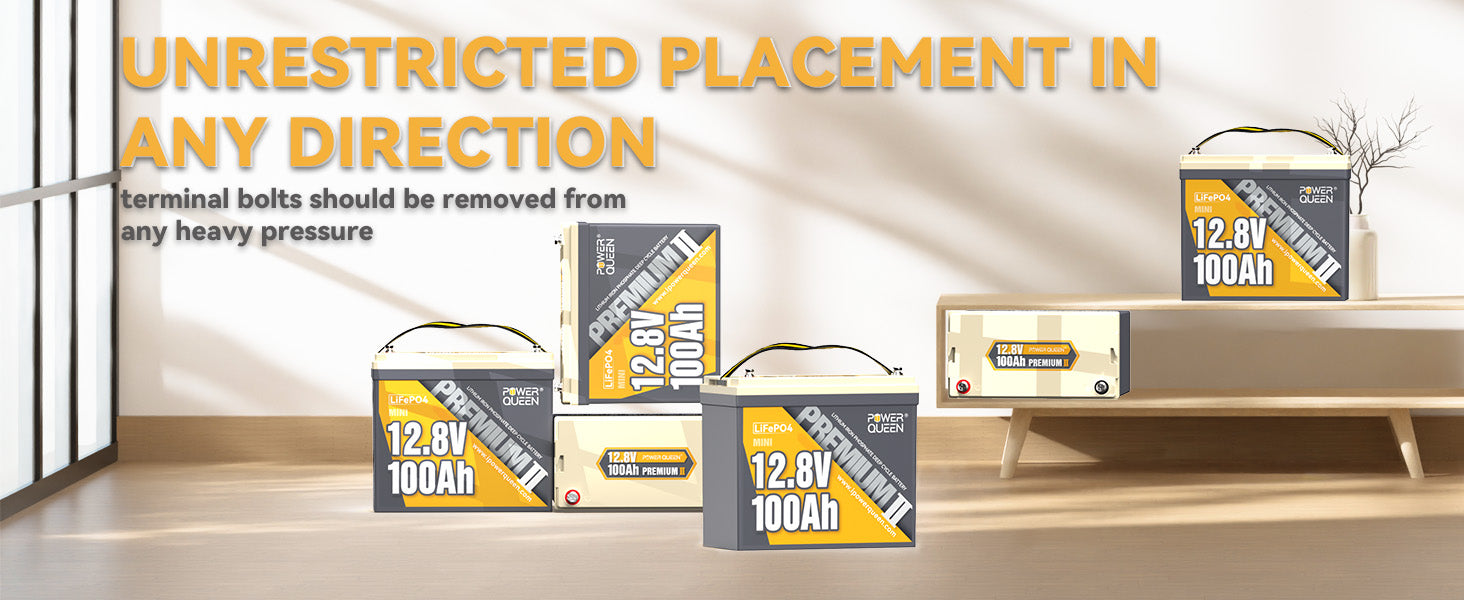Power Queen 12V 100Ah Mini Lithium Battery - Power Queen US