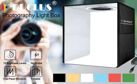 Light Box Photography, DUCLUS Portable Photo Studio Booth Box, 12" x 1