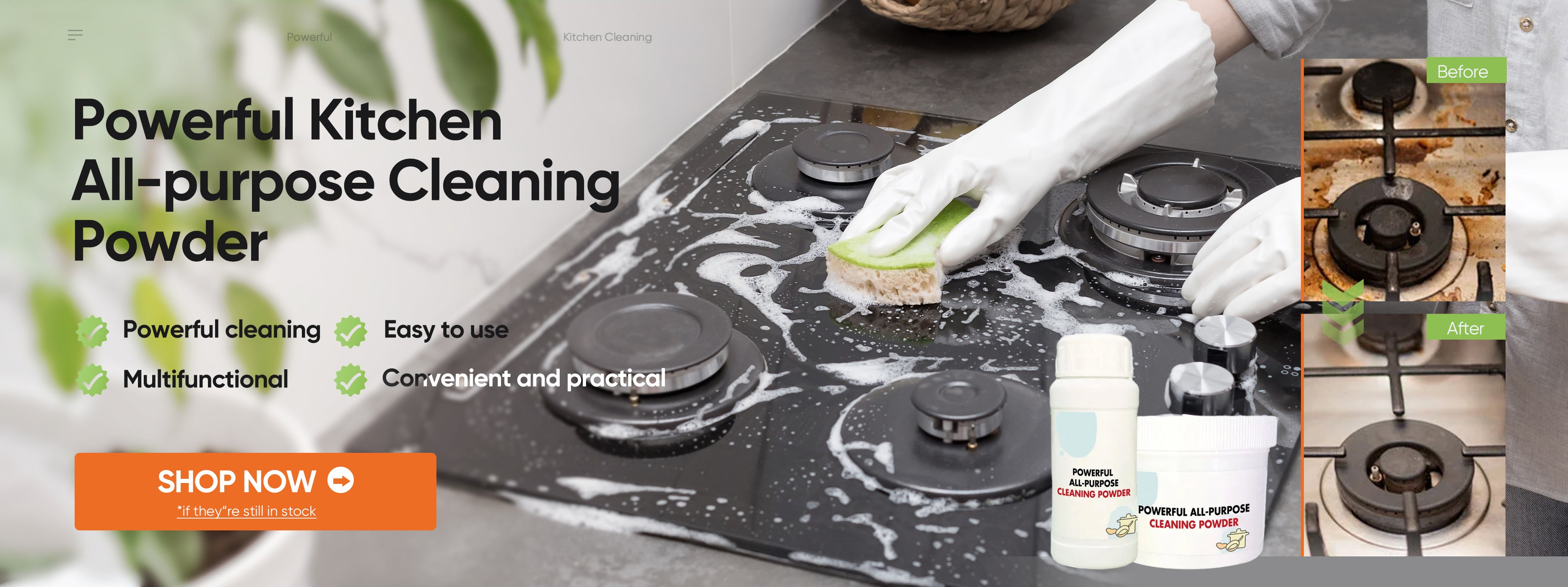 Powerful Kitchen All-purpose Cleaning Powder – Peachloft