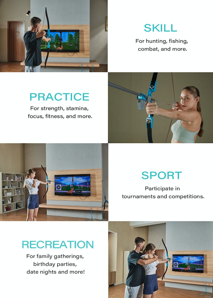 Smart Virtual Archery with Bluetooth for Home, Support Android / iOS