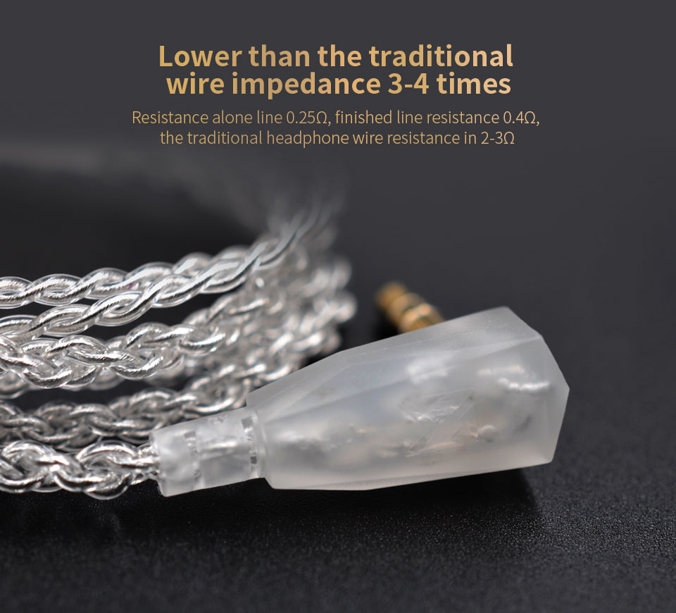 Silver plated Upgrade Earphone Cable – KZ ACOUSTICS