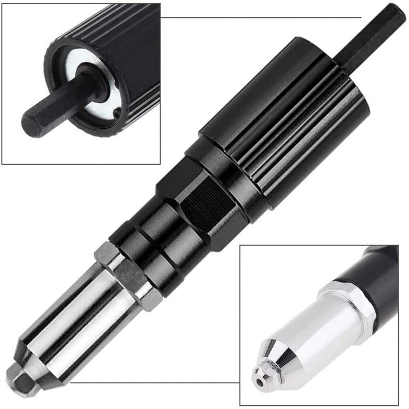 Pop Rivets Cheap Black Alloy Steel Electric Riveting Gun Adapter With 2 ...