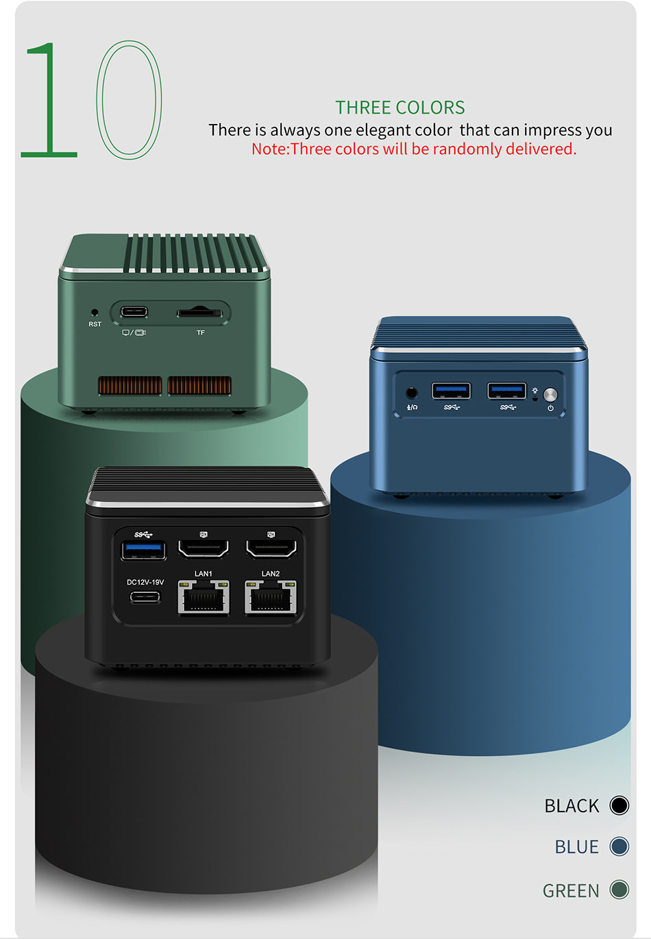 Miniroute M1 Mini PC, Intel N100/N200/i3-N305 Mini Desktop Computer Tr