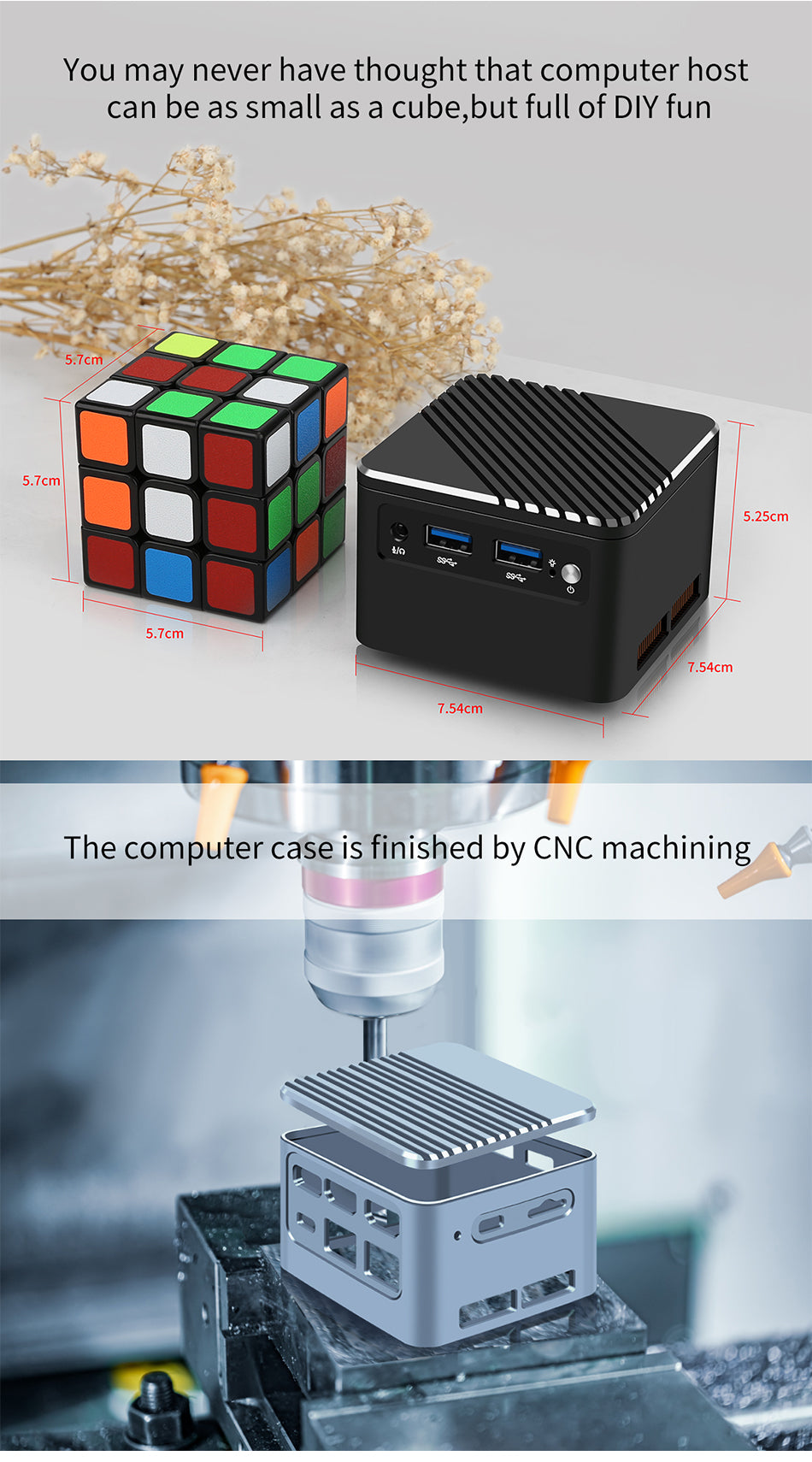 Miniroute M1 Mini PC, Intel N100/N200/i3-N305 Mini Desktop Computer Tr