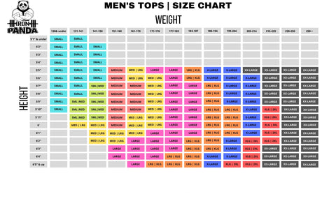 General Size Chart – IronPanda