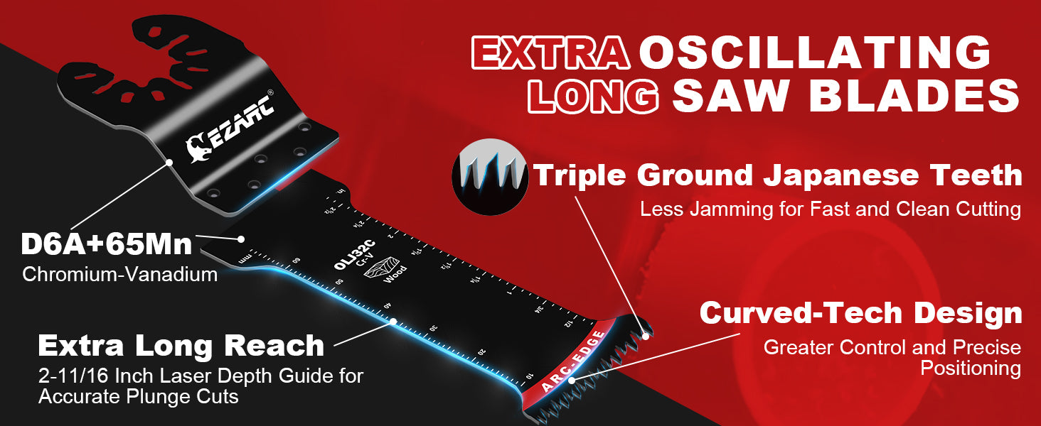 1-1/4 in. Arc-Edge Oscillating Multi Tool Blade Japanese Tooth for Cle ...