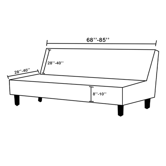 Stretch Armless Futon Cover Sofa Bed Slipcover