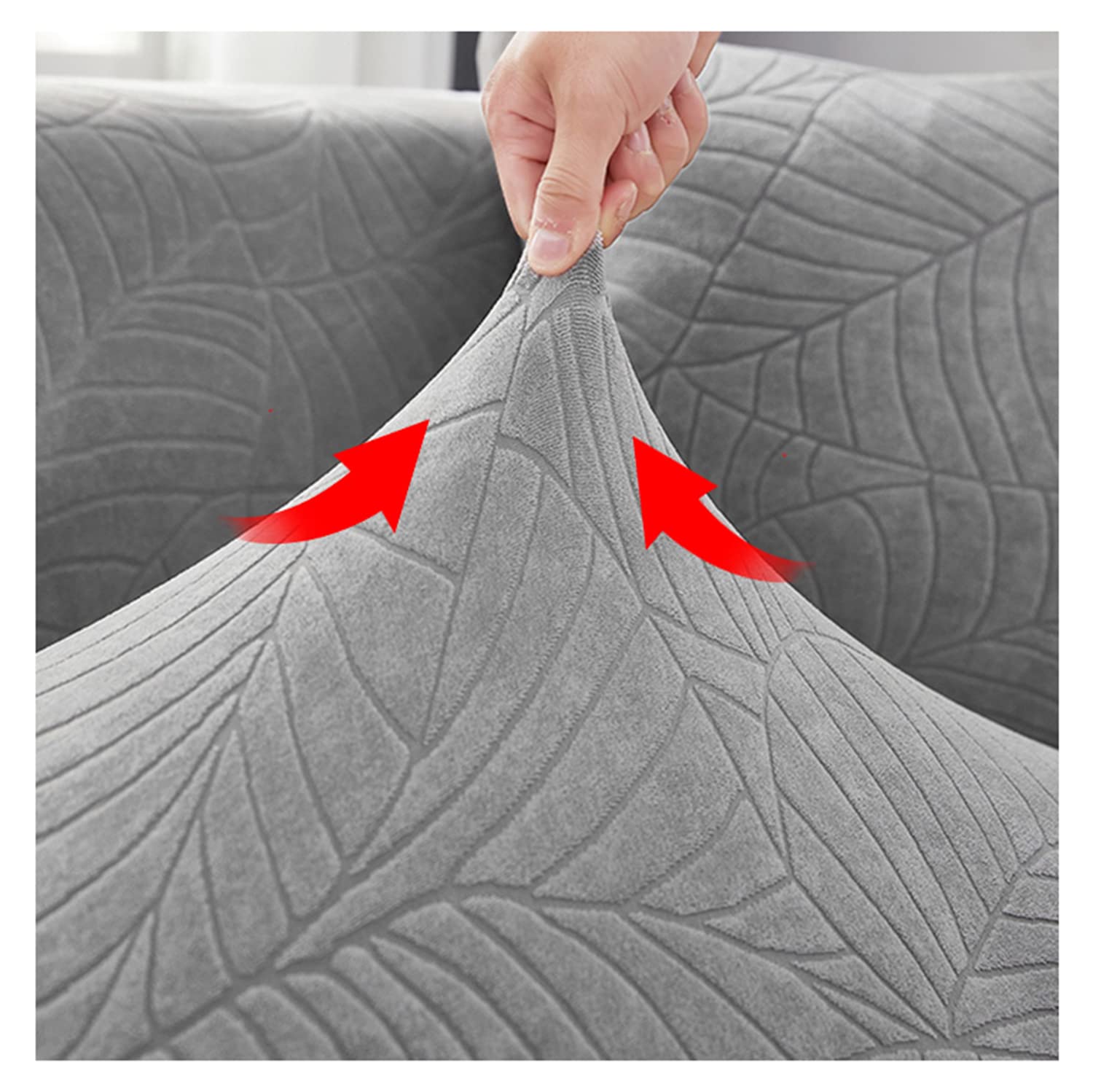 Sofa Couch Cover Thick Jacquard Leaf Pattern Sofa Cover For Living Room ...