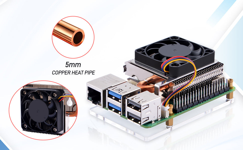 52Pi Ultra Thin ICE Tower Cooler for Raspberry Pi 5 – 52Pi Store