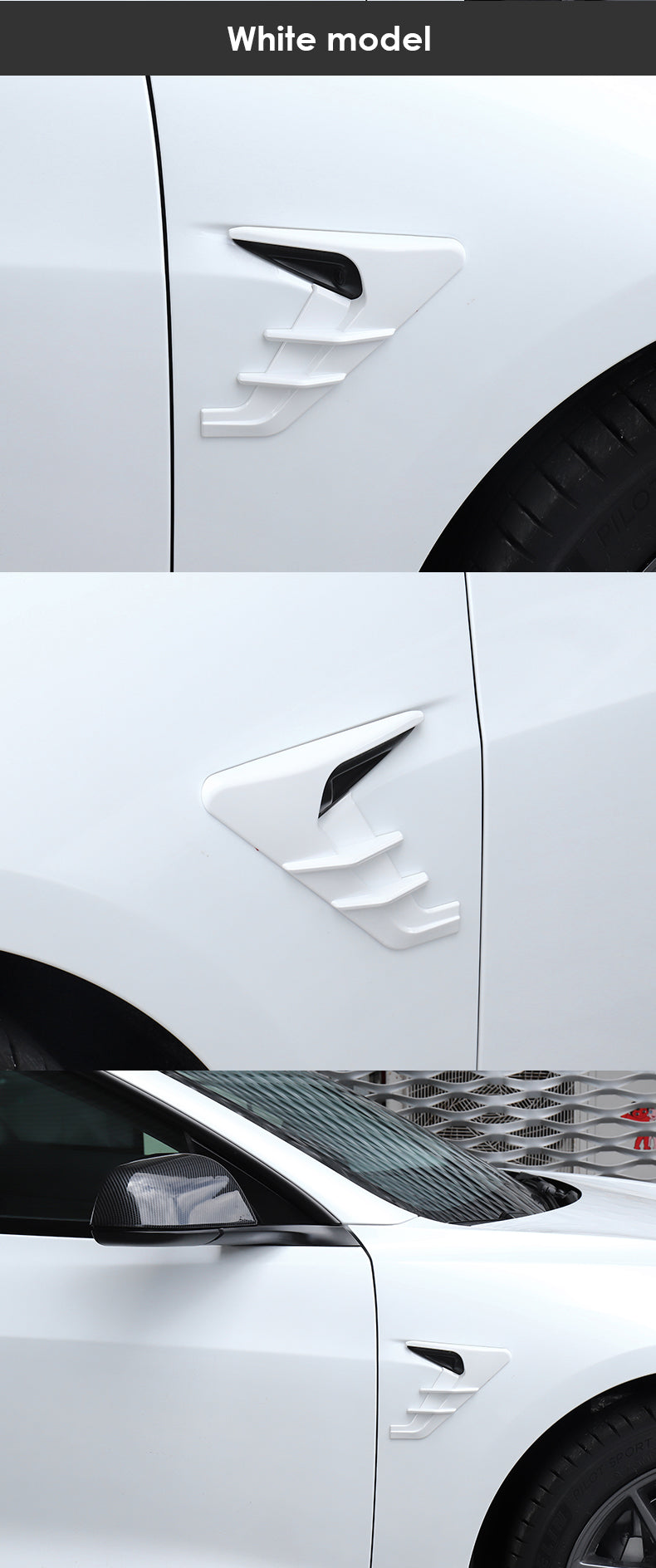 ABS Fender Thunder Side Standard Camera Decorative Cover for Tesla Mod