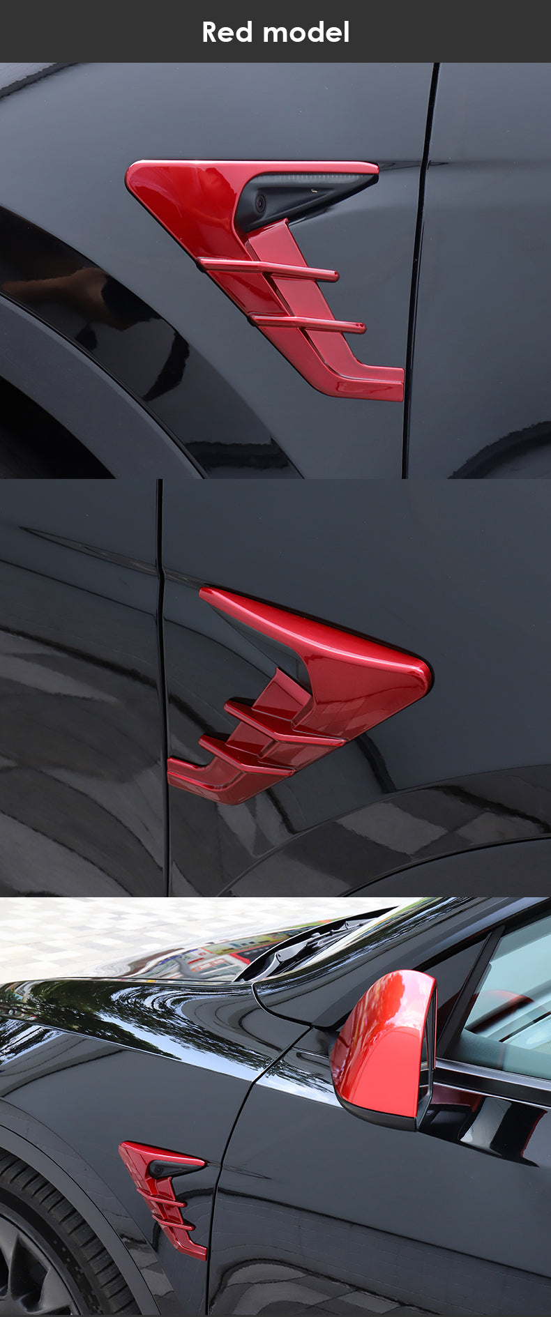 ABS Fender Thunder Side Standard Camera Decorative Cover for Tesla Mod