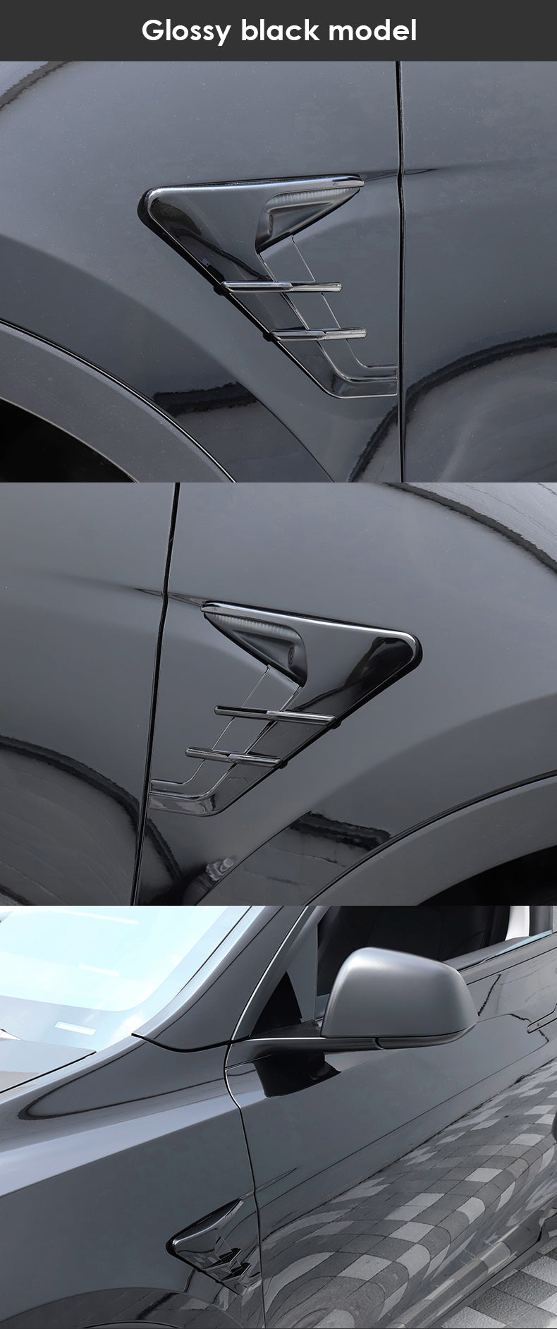 ABS Fender Thunder Side Standard Camera Decorative Cover for Tesla Mod