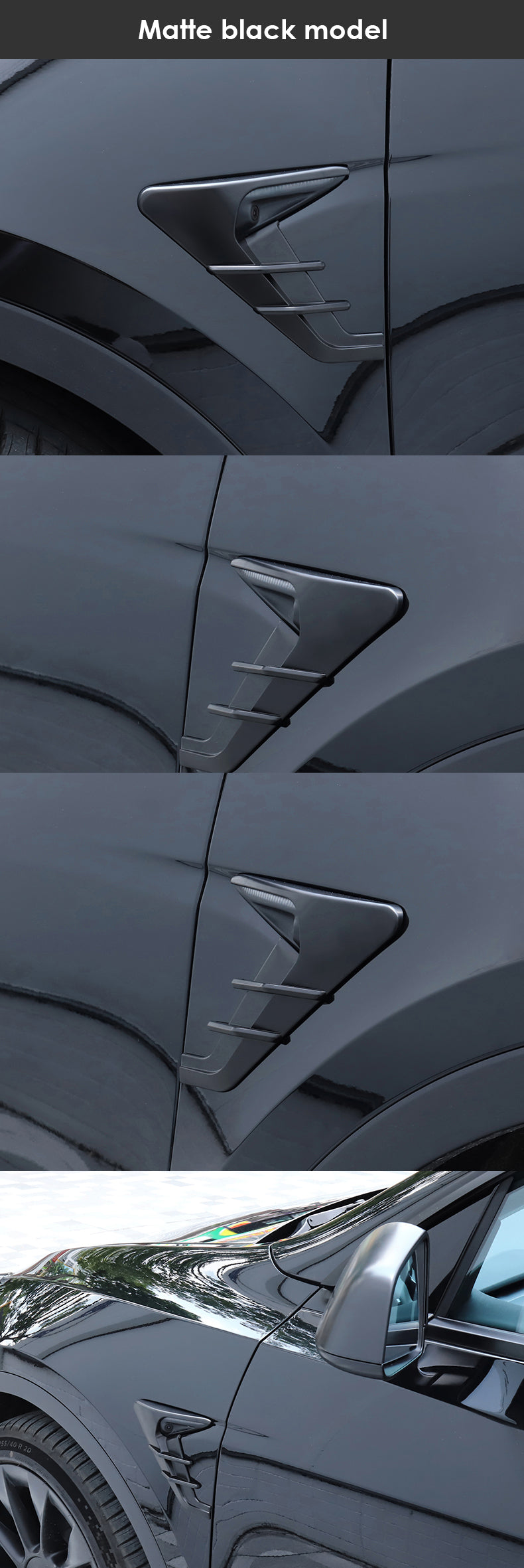 ABS Fender Thunder Side Standard Camera Decorative Cover for Tesla Mod